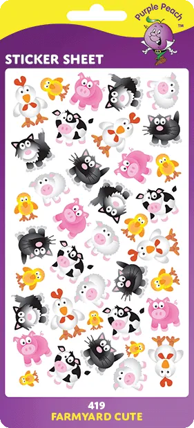419 Farm Yard Cute Stickers
