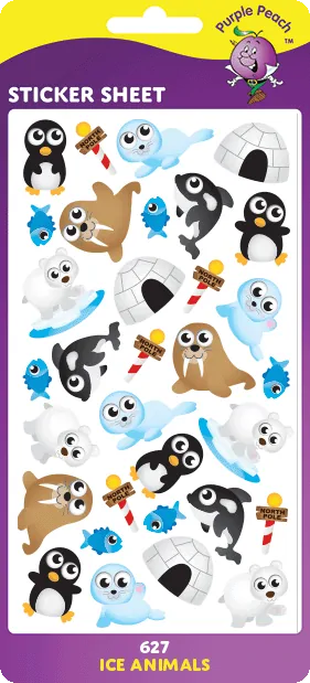 627 Ice Animals Stickers