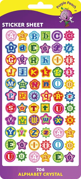 706 Alphabet Crystal Stickers