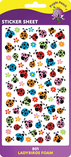 801 Ladybirds Foam Stickers